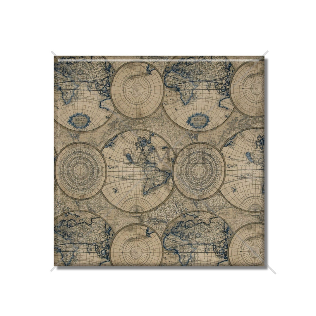 Vintage Travel Ceramic Tile Steampunk Ceramic Accent Tile - Etsy