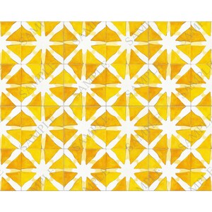 Yellow and White Ceramic Tile - Yellow Kitchen Tile - Yellow Backsplash ...