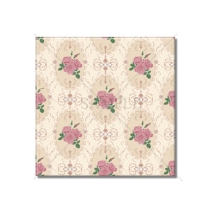 Shabby Chic Roses Design Ceramic Tile - Shabby Chic Floral Kitchen ...