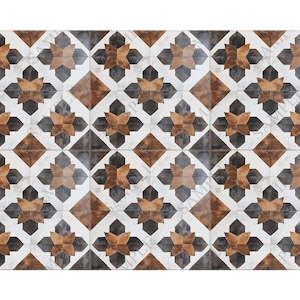 Unique Patterned Ceramic Tile Rust Copper Black Kitchen Backsplash Tile ...