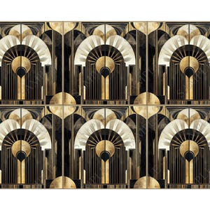 Art Deco Kitchen Backsplash Tile - Vintage Art Deco Design Ceramic Tile ...