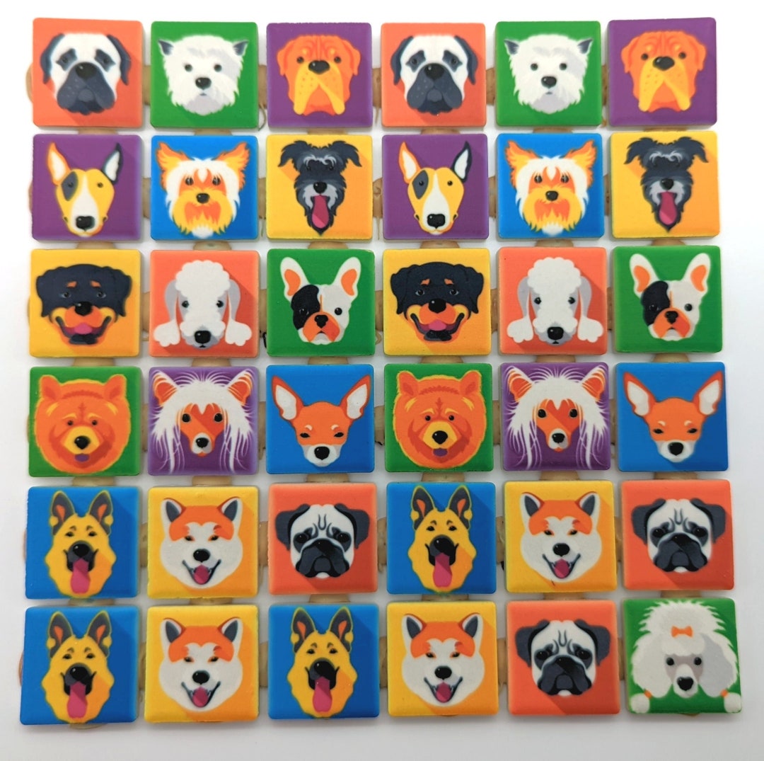 Dog Faces Focal Pieces Mosaic Tile Dogs - Ceramic Mosaic Tiles - Bright ...
