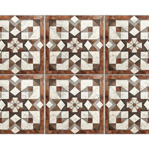Mid-century Modern Design Tile Rust Copper Black Kitchen Backsplash ...