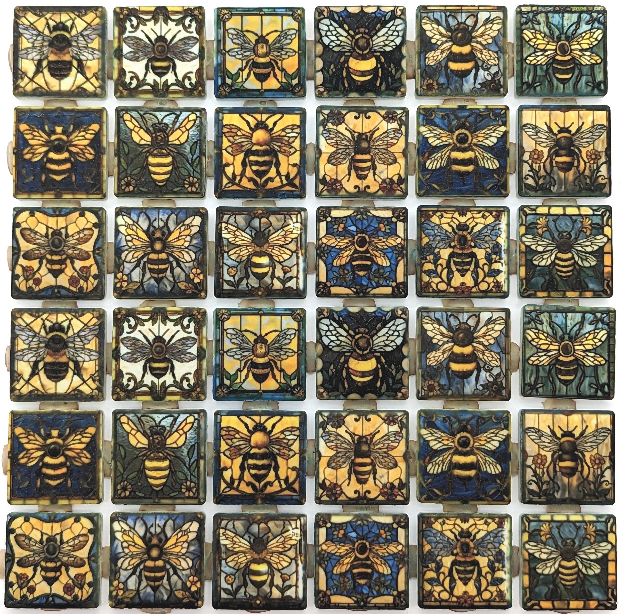 Bee Designs Mixed Mosaic Tile Pieces - Ceramic Mosaic Tiles - 36 Pieces ...
