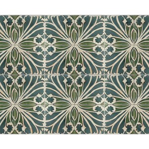 Green Beige Ceramic Tile - Vintage Moroccan Tile Design - Kitchen ...