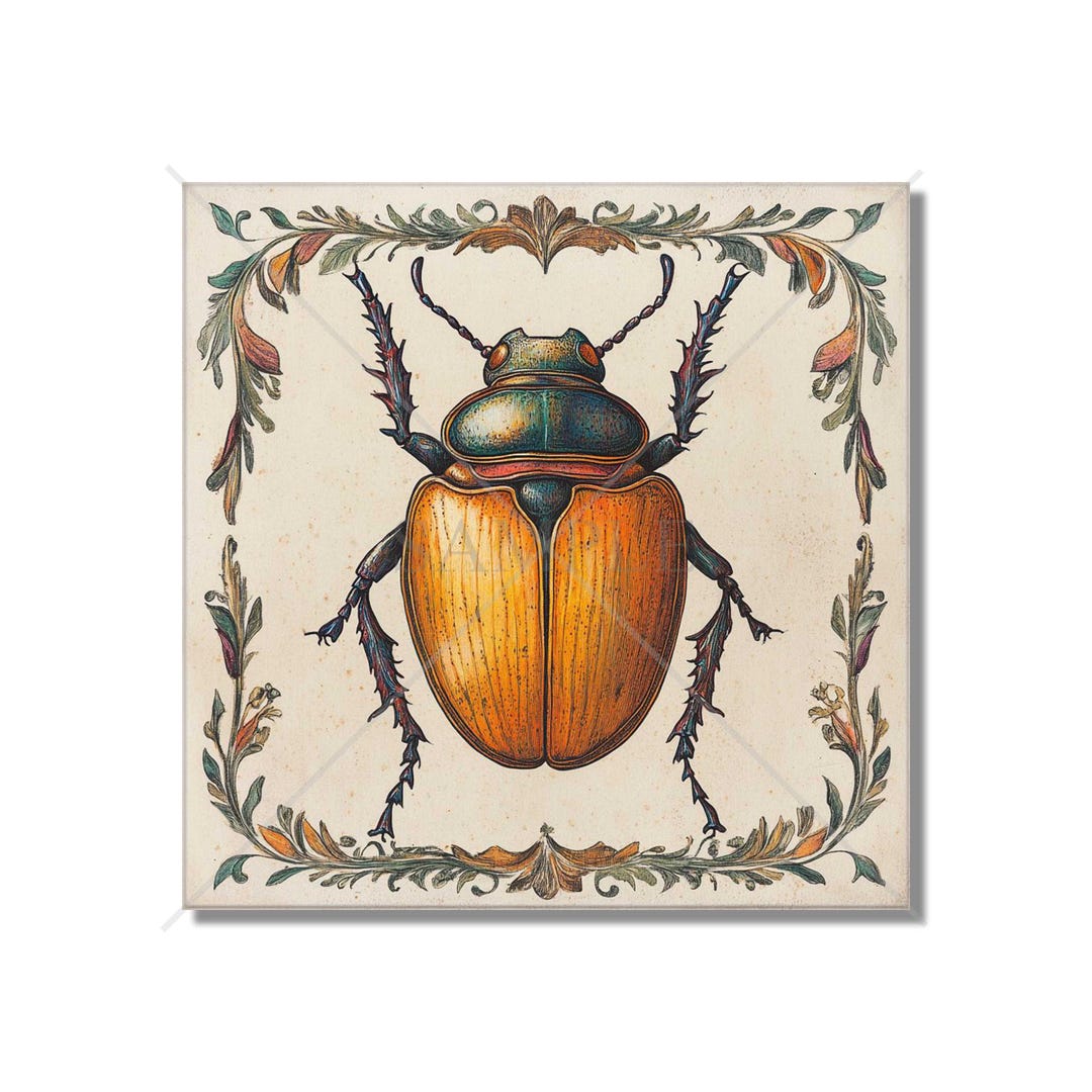 Beetle Bug Design Ceramic Tile - Kitchen Backsplash Tile - Bathroom ...