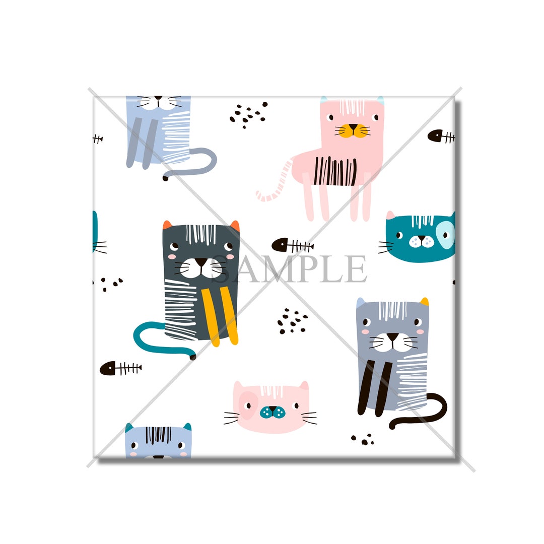 Decorative Ceramic Tile - Cat Design Ceramic Tile for Kitchen ...