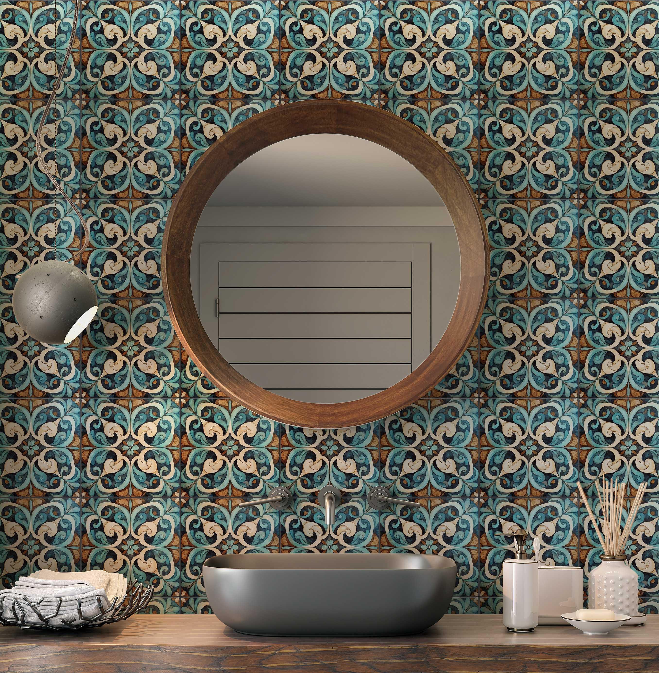Turquoise Blue Ceramic Tile - Unique Kitchen Backsplash Tile ...