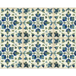 Blue and Green Ceramic Tile - Unique Kitchen Backsplash Tile - Blue ...