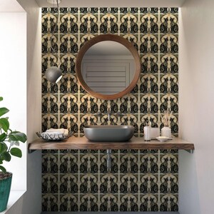 Black Cat Design Ceramic Tile Kitchen Backsplash and Bathroom Ceramic ...