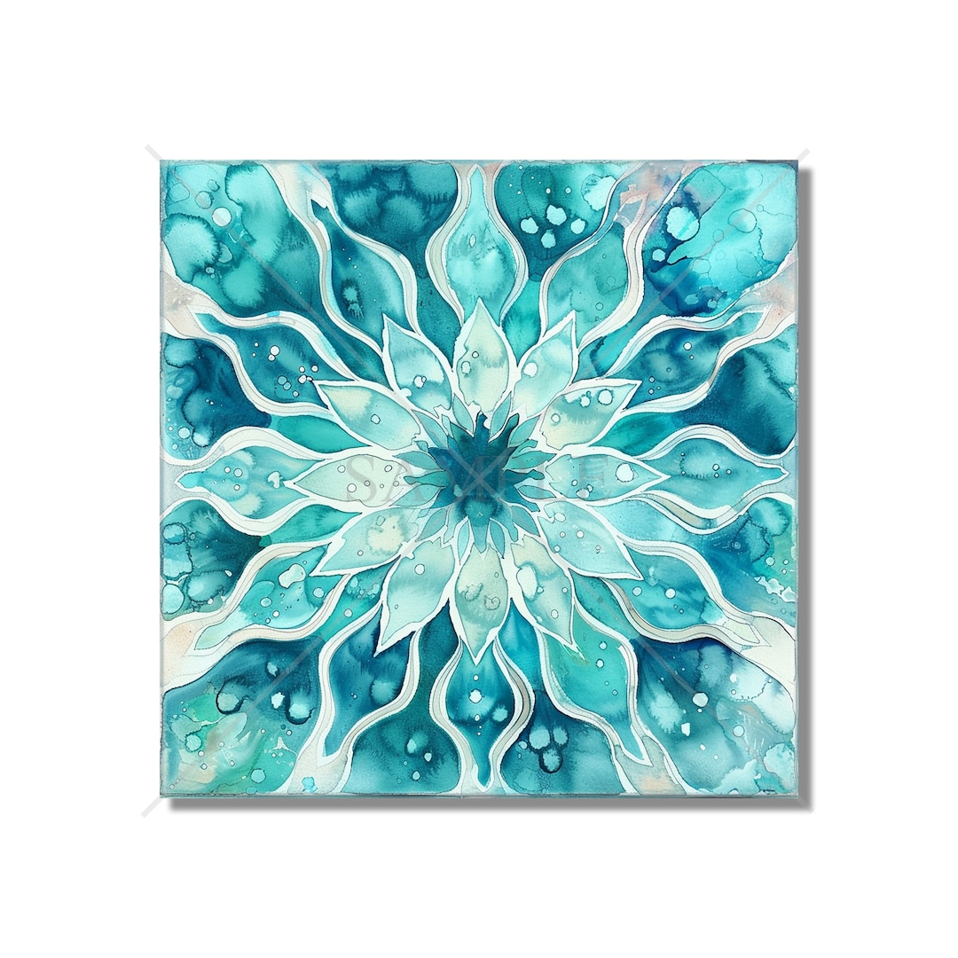 Beachy Blues Ceramic Tile - Turquoise Blue Kitchen Backsplash Tile ...