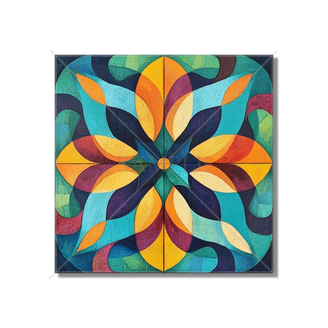 Multi Bright Ceramic Tile - Patterned Ceramic Tile - Fun Kitchen ...