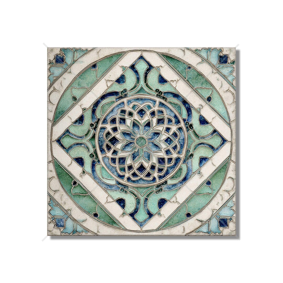 Green Turquoise Ceramic Tile - Vintage Design Kitchen Backsplash Tile ...