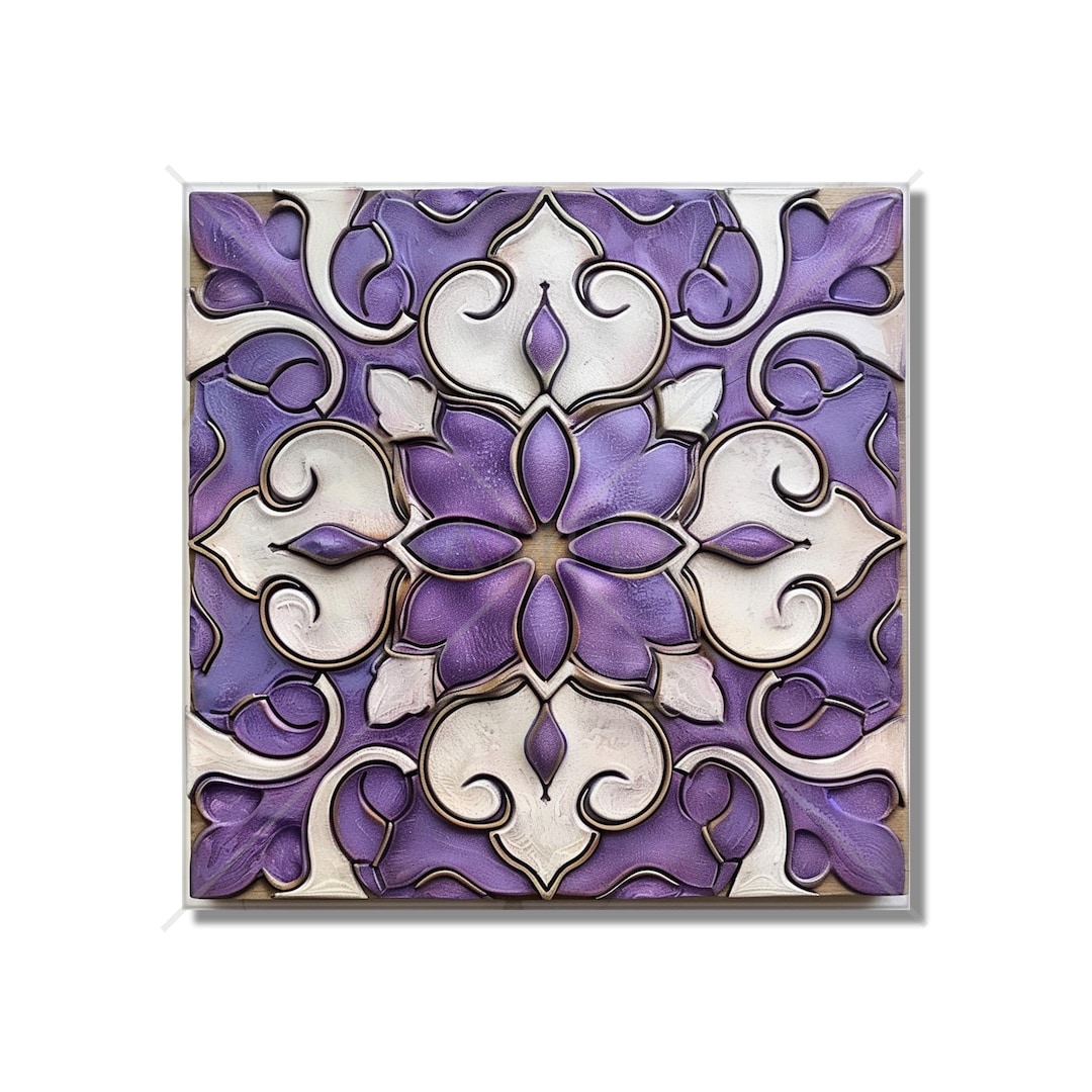 Purple Ceramic Tile - Purple Kitchen Backsplash Tile - Purple Bathroom ...