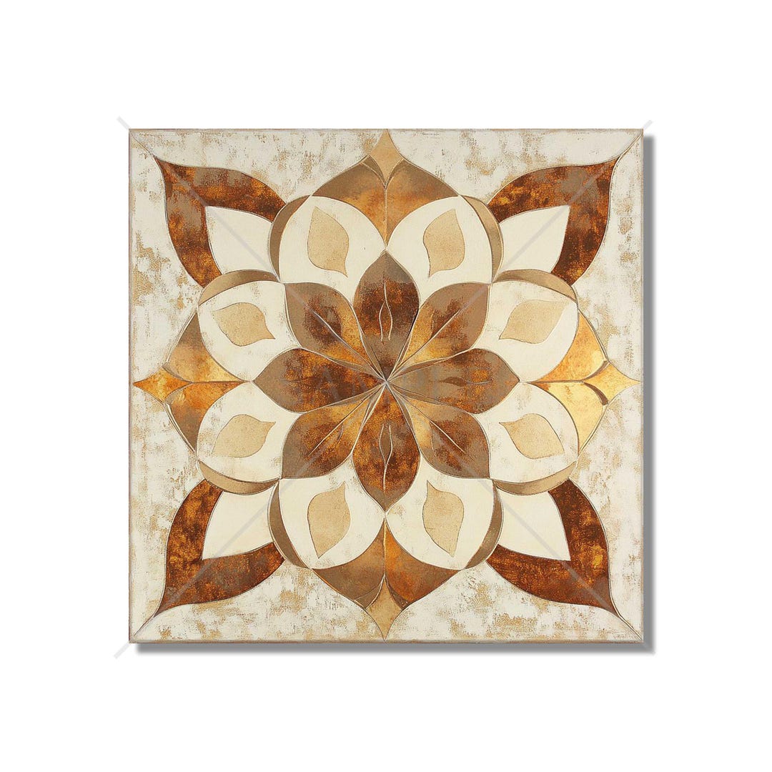 Aged Beige Copper Ceramic Tile - Vintage Aged Design Tile - Unique ...