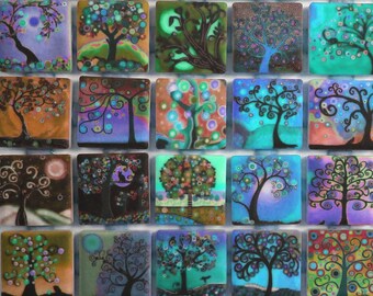 Tree Ceramic Tile | Etsy