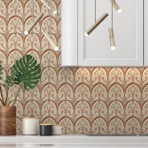 Terracotta Boho Arch Design Ceramic Tile - Vintage Tile Design ...