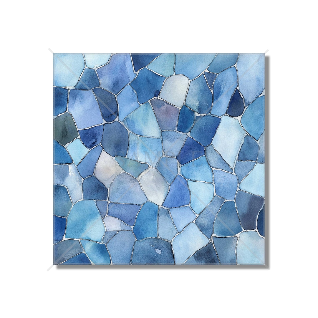 Blue Mosaic Pattern Ceramic Tiles Kitchen Backsplash Tiles Blue Mosaic ...