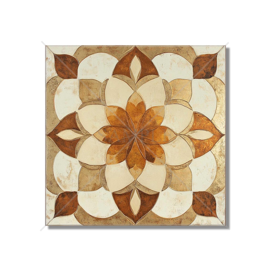 Aged Beige Copper Ceramic Tile - Vintage Aged Design Tile - Unique ...