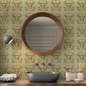 Vintage Botanical Luna Moth Design Ceramic Tile - Kitchen Backsplash ...