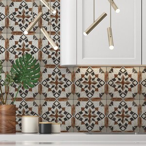 Ceramic Tile Rust Copper Black Kitchen Backsplash Tile - Unique ...