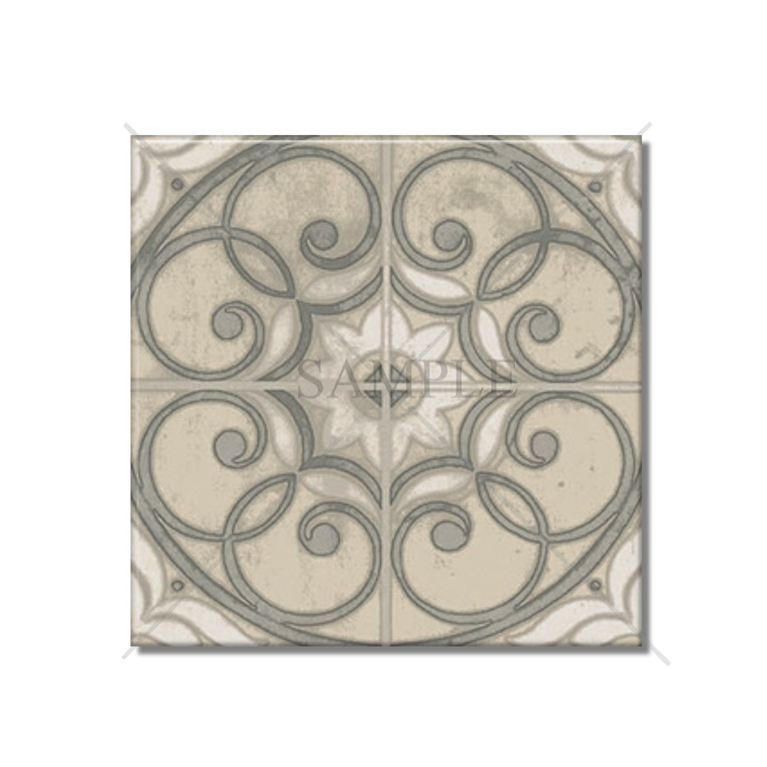 Tan Grey Moroccan Design Ceramic Tile Decorative Ceramic Tile - Etsy