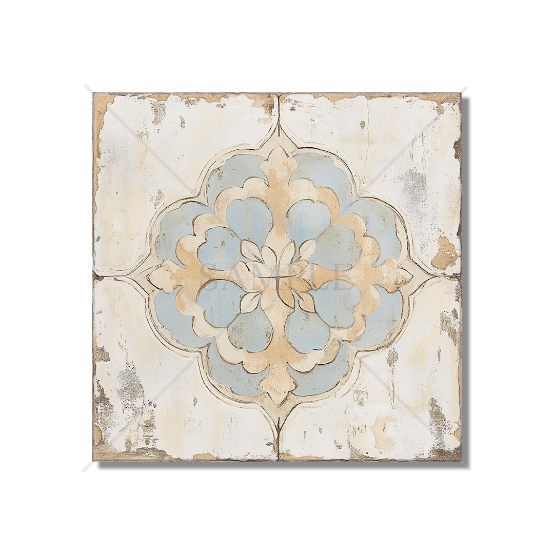 Aged Green Beige Ceramic Tile Vintage Aged Design Tile - Unique ...