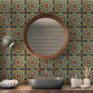 Bright Multi Colored Ceramic Tile - Bright Colors Kitchen Tile - Unique ...