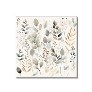 Botanical Leaves Ceramic Tile Botanical Kitchen Backsplash Tile ...