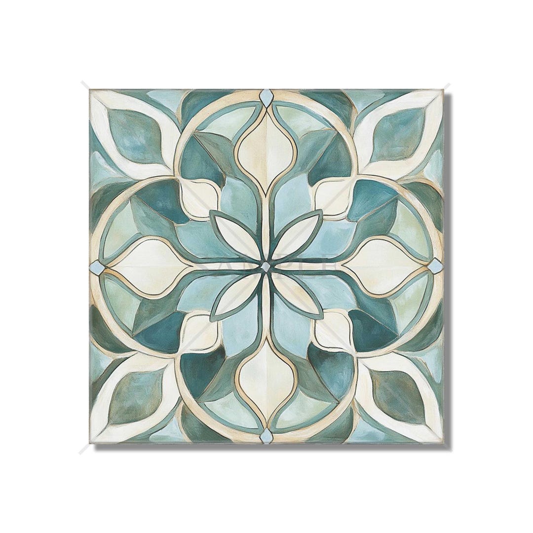 Blue Patterned Ceramic Tile Vintage Design Kitchen Backsplash Tiles ...