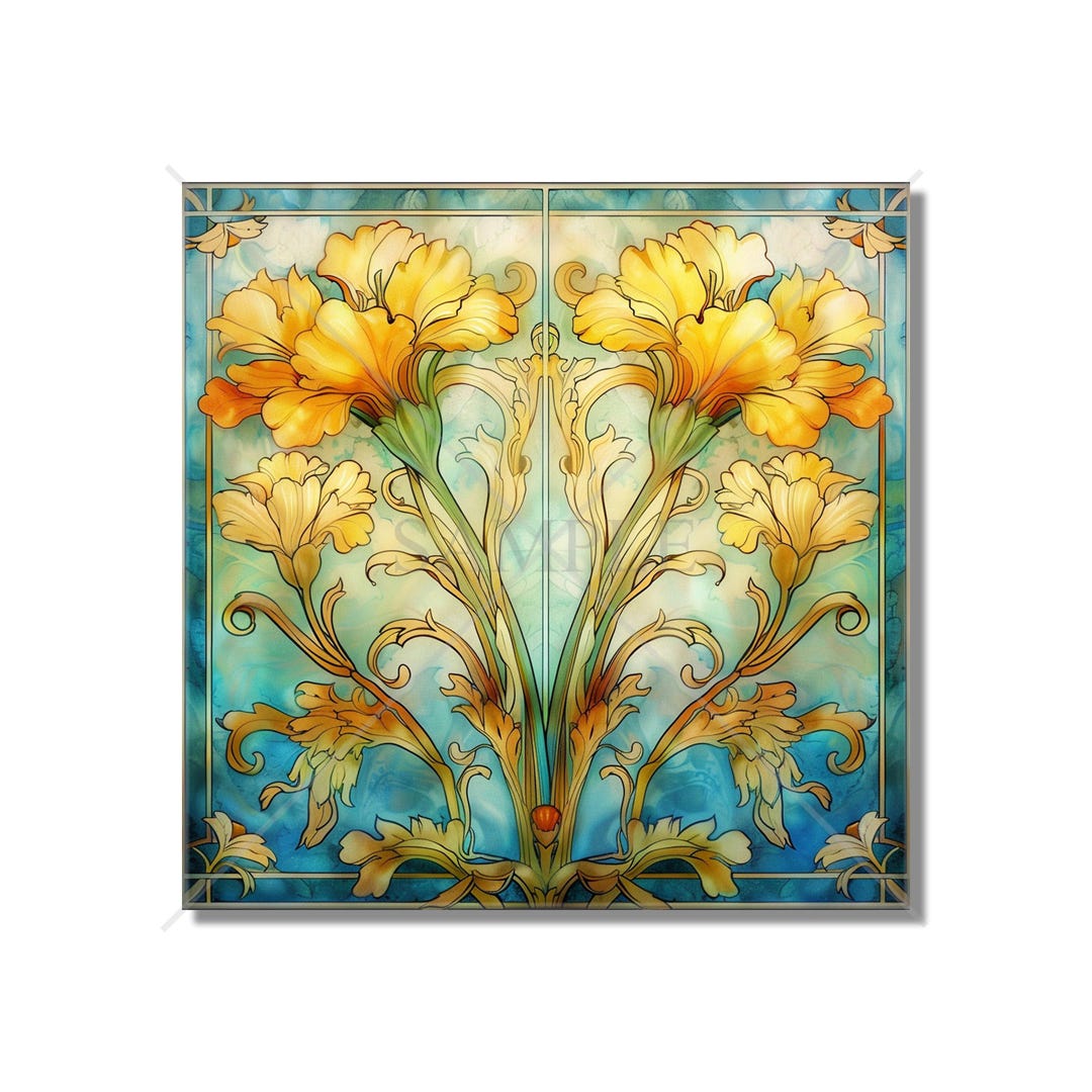 Ceramic Tile Kitchen Backsplash Tile - Turquoise Blue and Orange Tones ...