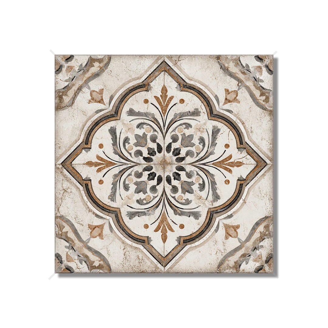 Ceramic Tile Antique Beige Gray Patterned Kitchen Backsplash Tile ...