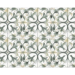 Green Ceramic Tile - Vintage Moroccan Tile Design - Kitchen Backsplash ...