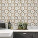Vintage Neutral Tones Ceramic Tile Unique Patterned Kitchen Backsplash ...