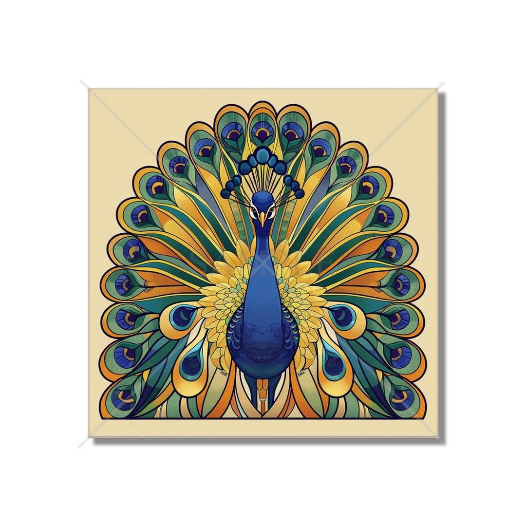 Peacock Design Ceramic Accent Tile - Kitchen Accent Tile - Backsplash ...