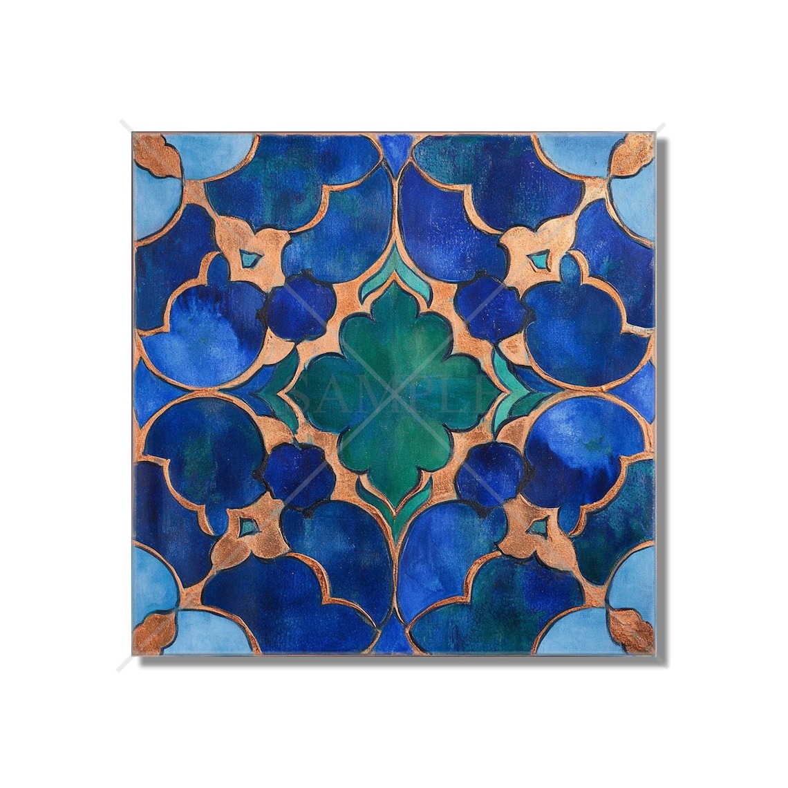 Blue Green Copper Ceramic Tile - Unique Blue Kitchen Backsplash Tile ...