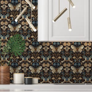 Floral Butterfly Design Ceramic Tile - Kitchen Backsplash Tile ...