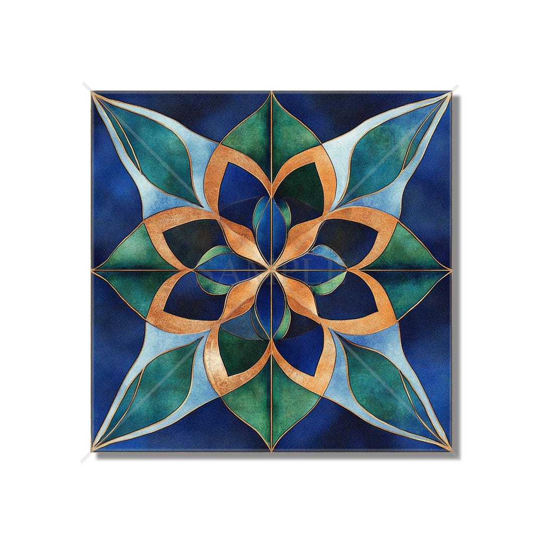 Modern Blue and Green Ceramic Tile - Design Kitchen Backsplash Tile ...