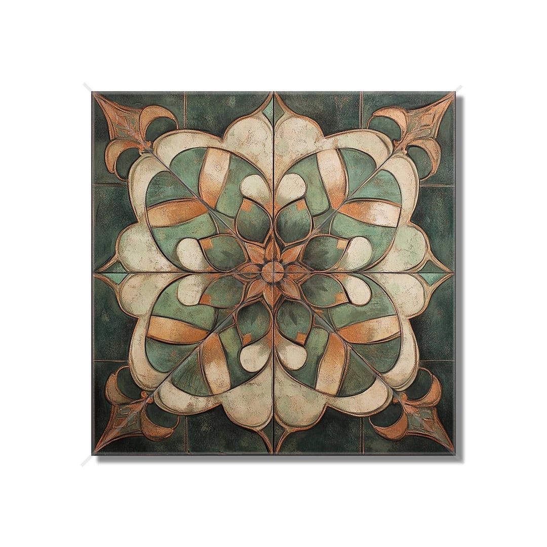 Aged Green Decorative Ceramic Tiles - Unique Kitchen Backsplash Tile ...