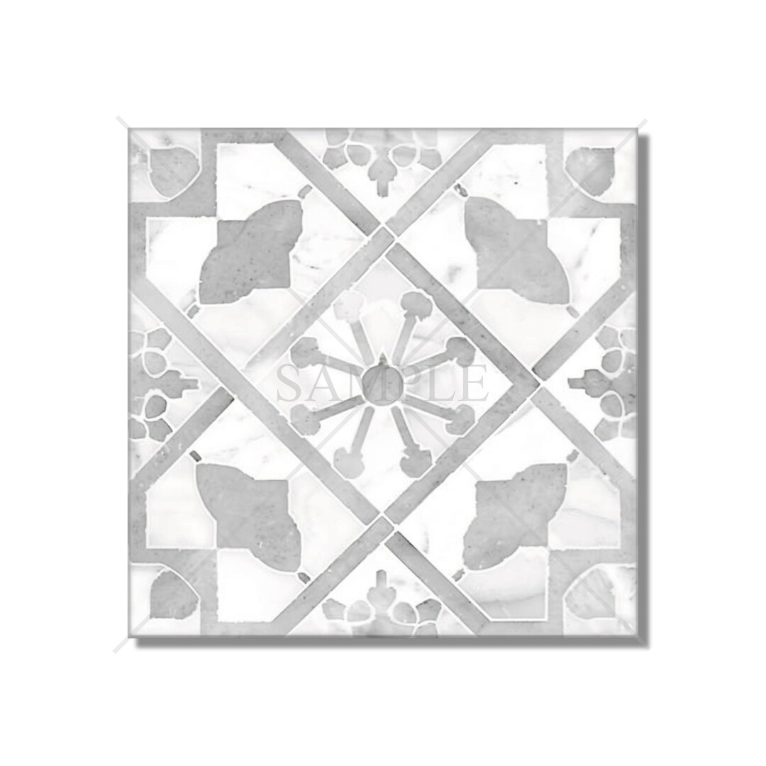 Grey and White Ceramic Tile - Decorative Ceramic Tile - Kitchen ...