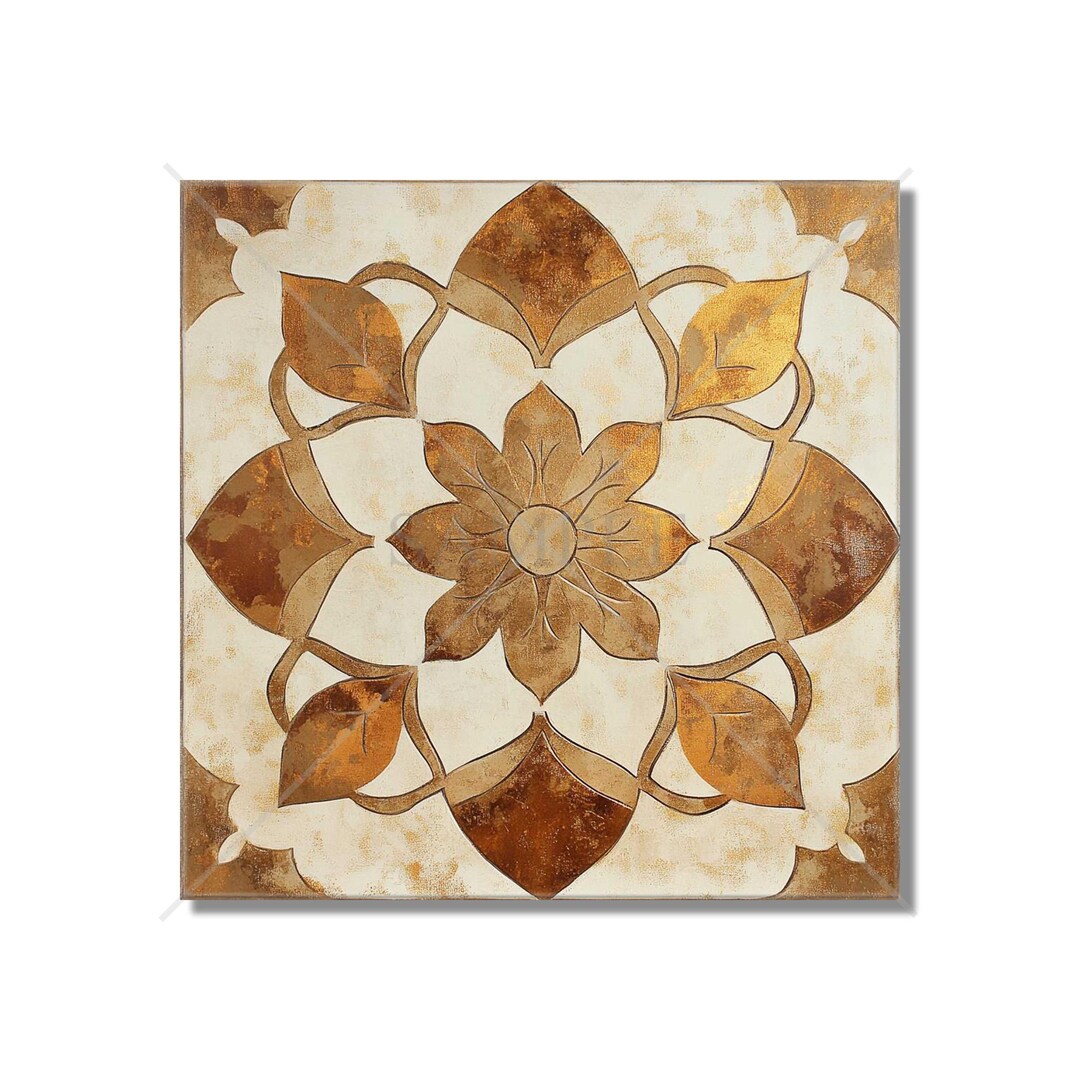 Aged Beige Copper Ceramic Tile - Vintage Aged Design Tile - Unique ...