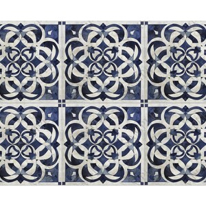 Navy Blue Ceramic Tile - Vintage Moroccan Tile Design - Kitchen ...