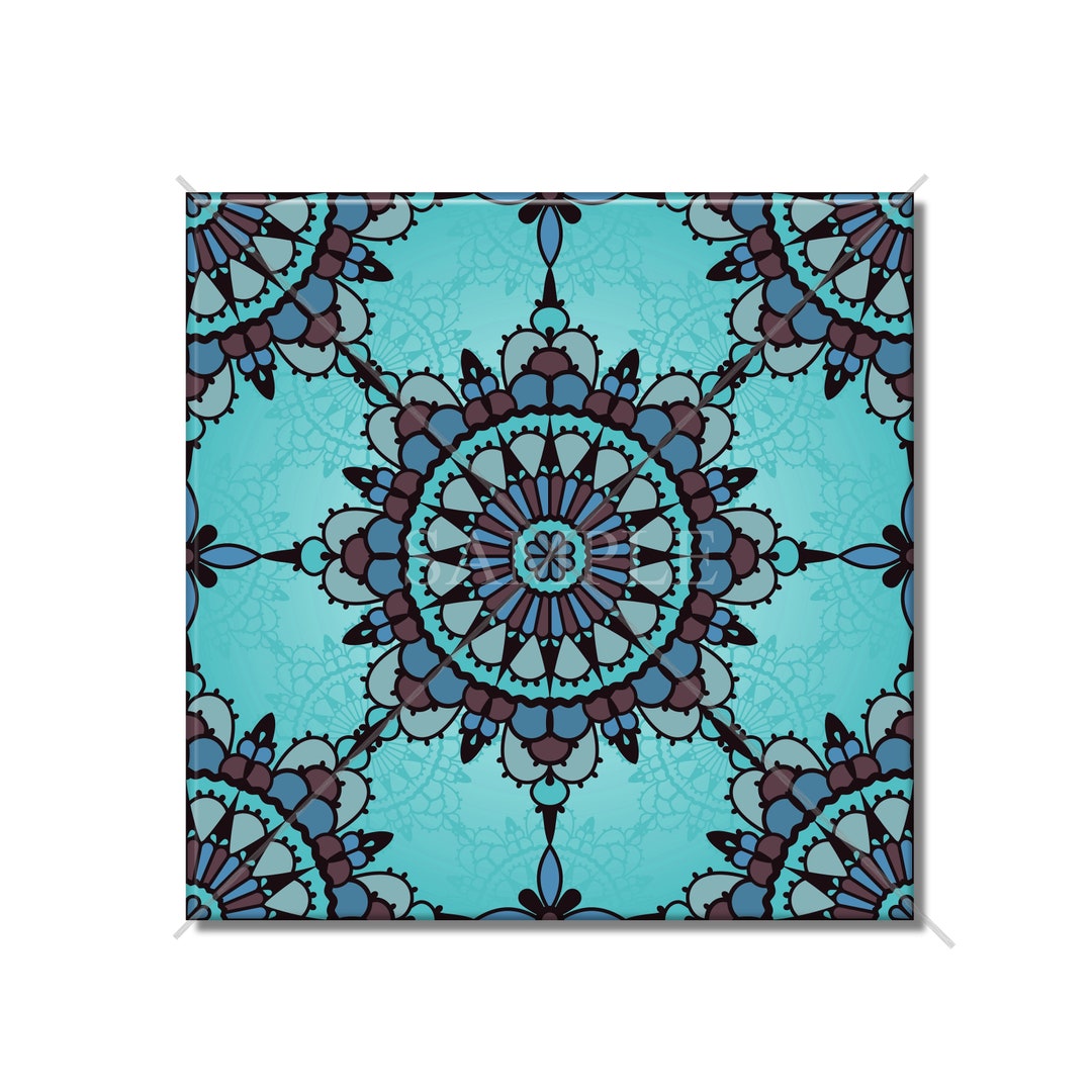 Turquoise Teal Ceramic Tile Moroccan Design Ceramic Tile Kitchen ...