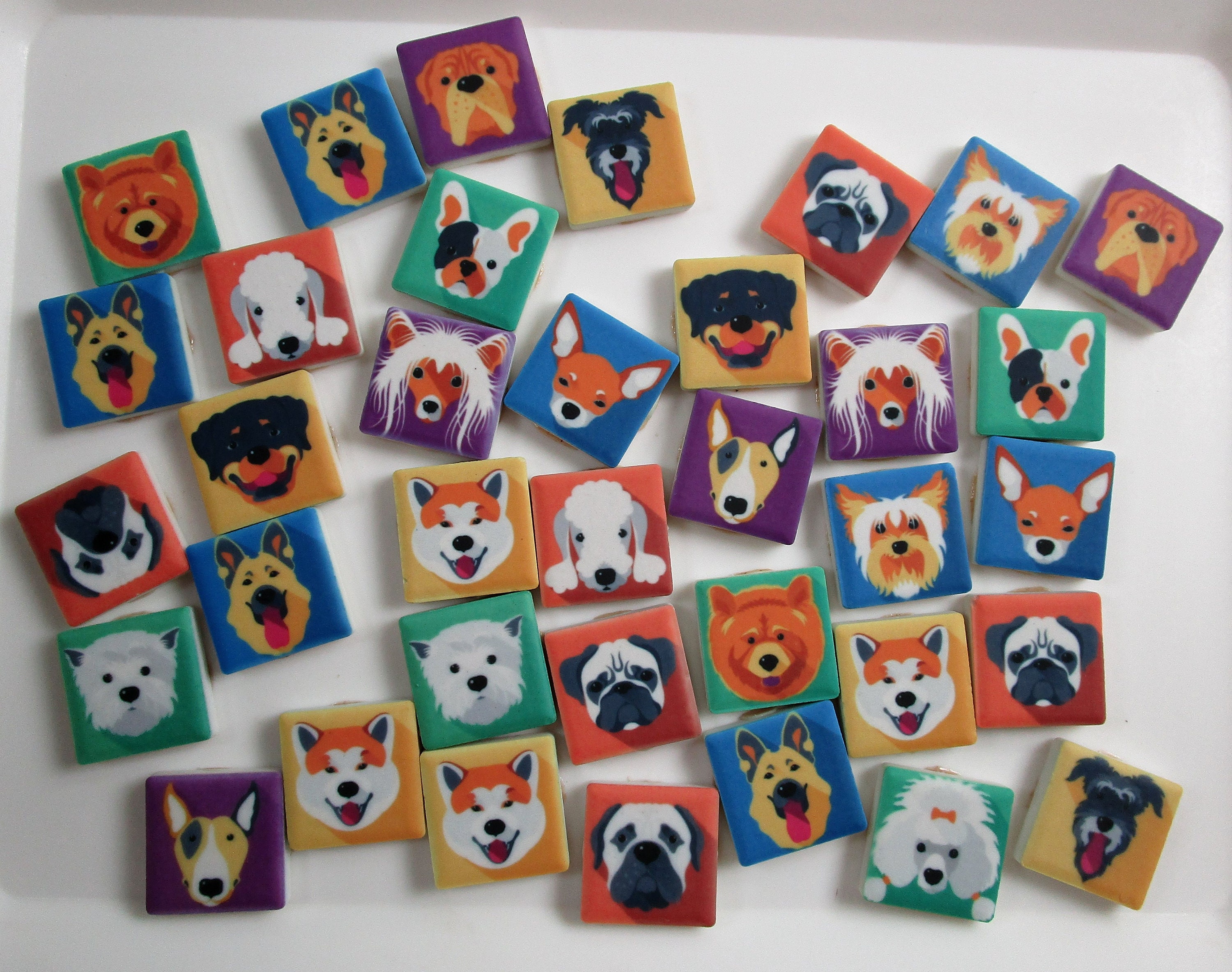 Dog Faces Focal Pieces Mosaic Tile Dogs Ceramic Mosaic Tiles - Etsy