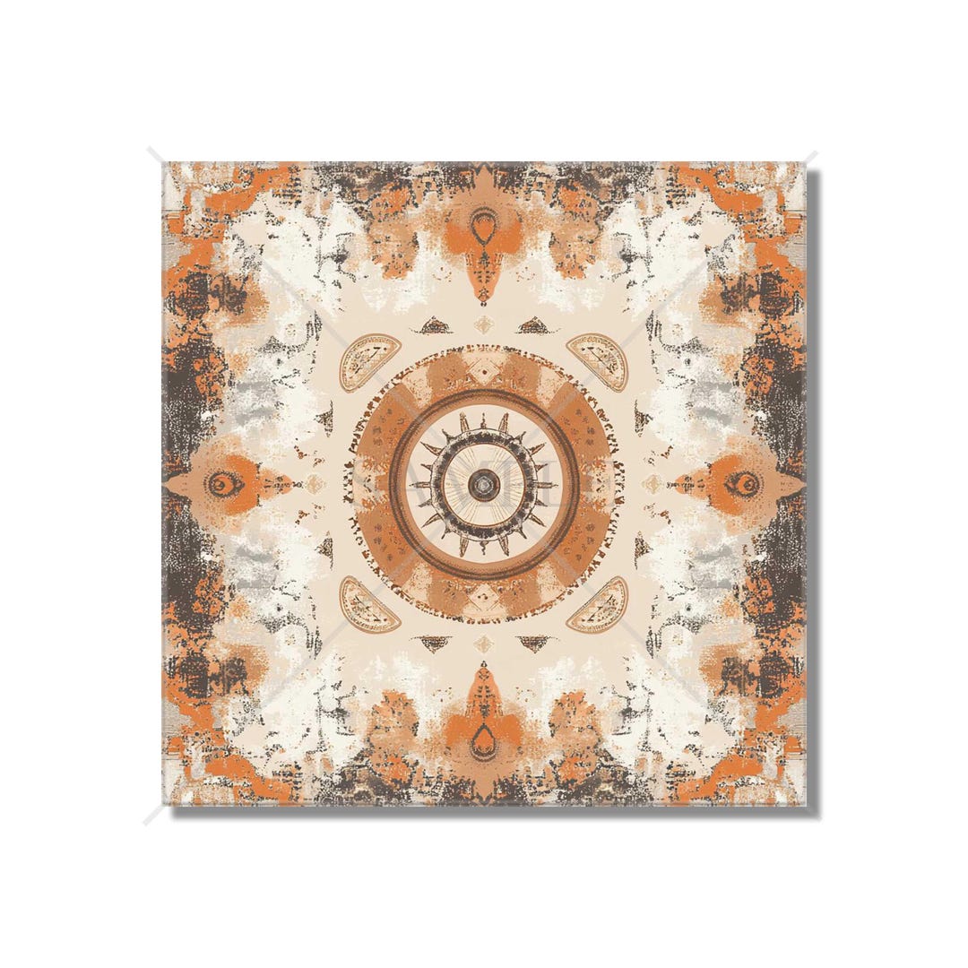 Boho Terra Cotta Design Ceramic Tile - Vintage Boho Tile Design ...