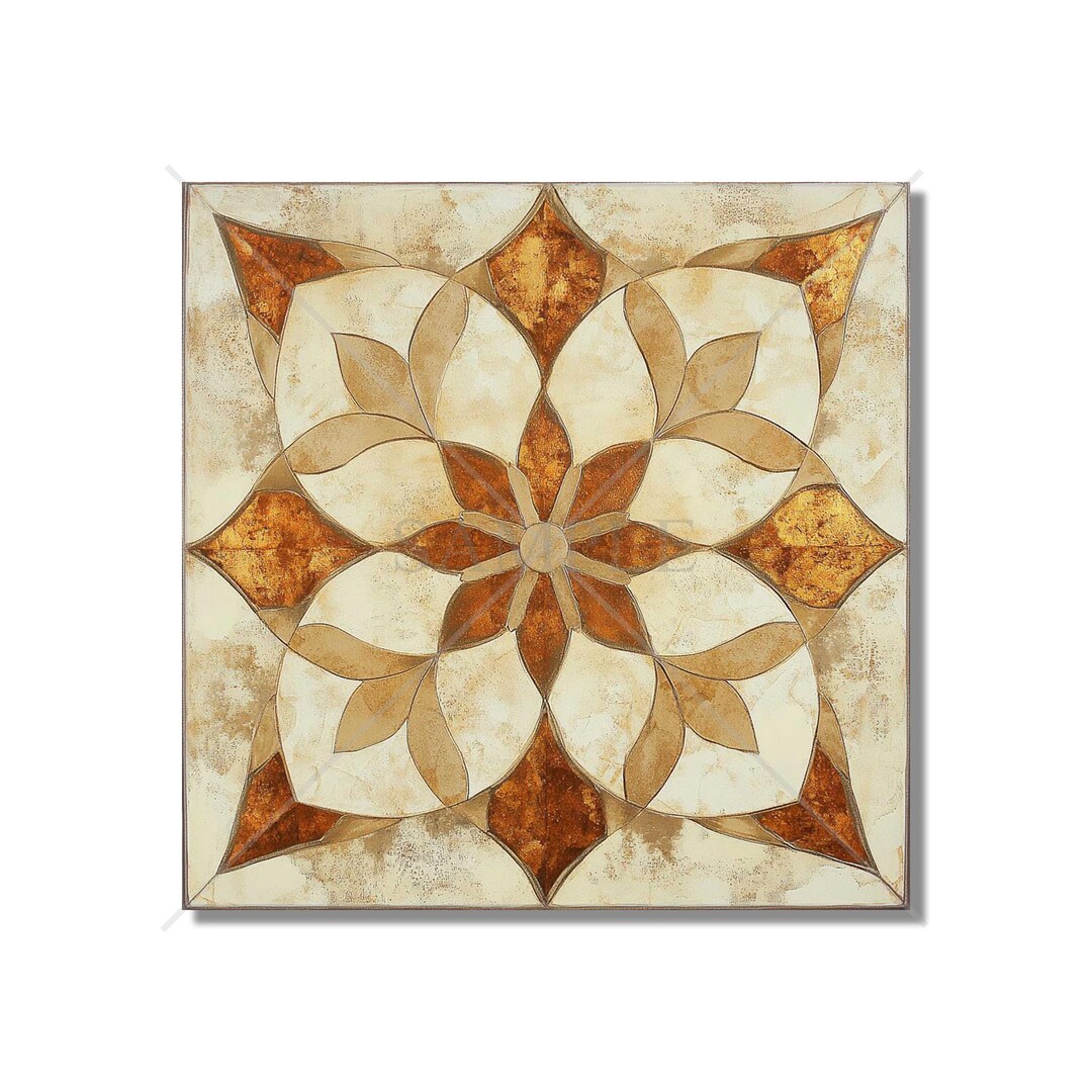 Aged Beige Copper Ceramic Tile - Vintage Aged Design Tile - Unique ...