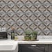 Grey Tan Wood Design Ceramic Tile Geometric Kitchen Backsplash Tile ...