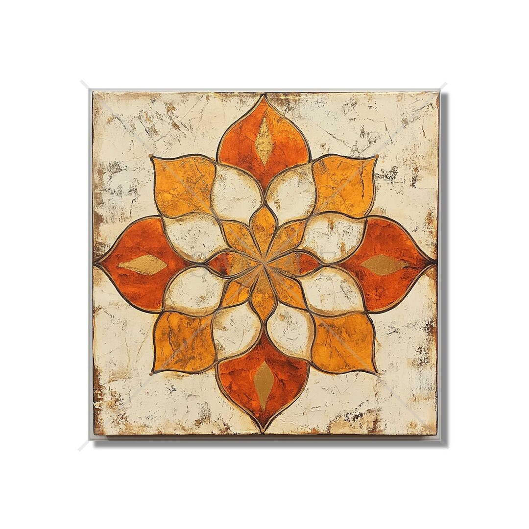 Rustic Orange Decorative Ceramic Tiles - Orange Kitchen Backsplash Tile ...