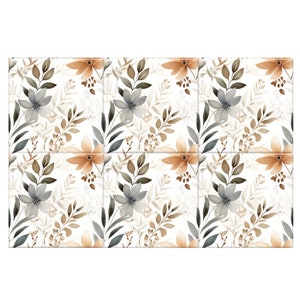 Botanical Floral Ceramic Tile Botanical Kitchen Backsplash Tile ...