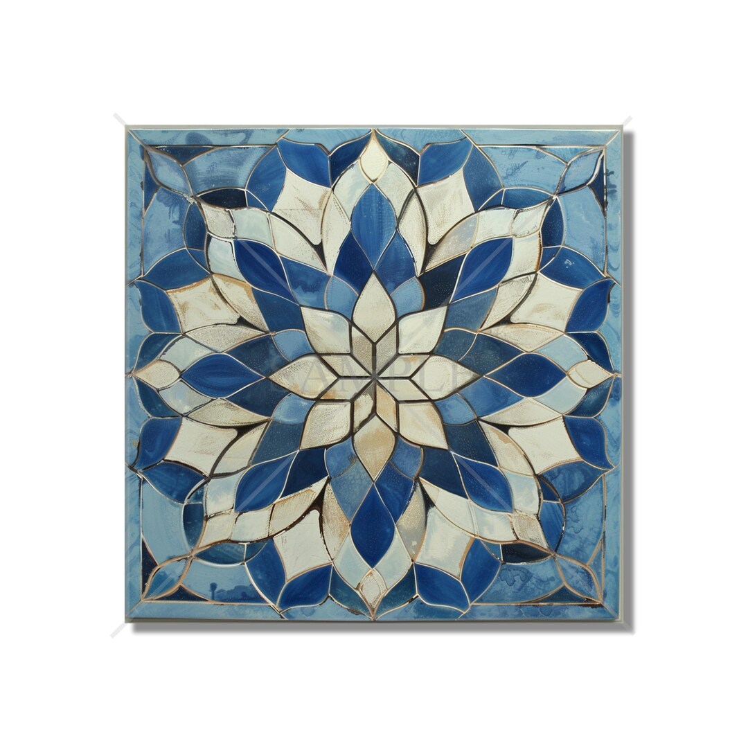 Blue Beige Ceramic Tile Blue Kitchen Backsplash Tile Blue Bathroom Wall ...
